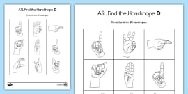 ASL Find the Handshape Letter F (teacher made) - Twinkl