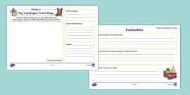 Design a Toy Advert Worksheet (teacher made) - Twinkl