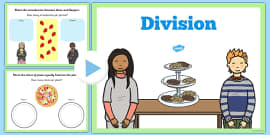 Division by Equal Sharing Word Problems - KS1 Resources