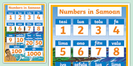 Cook Islands Numbers 1-10 - A4 Display Poster (teacher made)