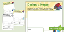 Design Your Dream Home Worksheet (teacher made) - Twinkl