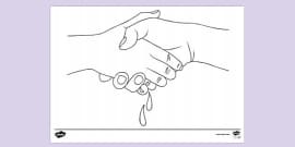 Hands Rubbing Together Friction Colouring Sheet | Colouring Sheets