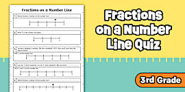 Third Grade Improper Fractions on a Number Line Worksheet