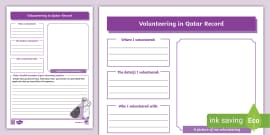 Volunteer Research Sheet