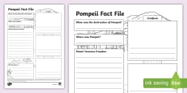 Pompeii and the Eruption of Mount Vesuvius Senses Worksheet