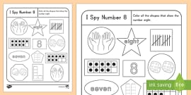 Number Sense I Spy Number 1 Activity