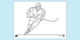 FREE! - Girls Hockey Colouring Page (teacher made) - Twinkl