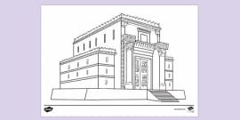 FREE! - Amritsar Golden Temple Colouring Sheet - Twinkl