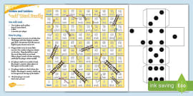 Snakes & Ladders Word Family '-ight' Game (teacher made)