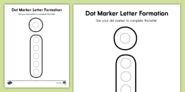 Lowercase Letter m: Dot Marker Letter Formation Activity