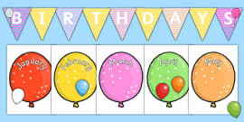 Hot Air Balloon Class Birthday Display | Primary Resources
