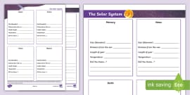 Mercury Fact File Template (Teacher-Made) - Twinkl