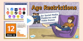 Age Restrictions for Social Media Platforms Poster - KS2