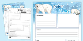 Polar Bears Fact File Template,polar bears (teacher made)