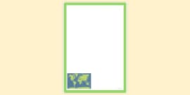 Simple World Earth Page Border | Page Borders | Twinkl