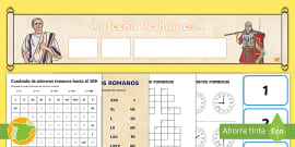 Los números romanos. Trabajando con los años. Ficha de actividad