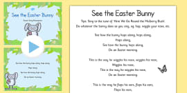 Ten Little Bunnies Easter Song Sheet and PowerPoint - easter