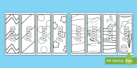 FREE! - Jayce Name Simple Colouring Bookmarks (teacher made)