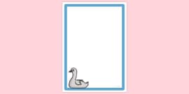 The Ugly Duckling Page Borders (teacher made) - Twinkl