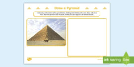 FREE! - How to Draw a Pyramid (teacher made) - Twinkl