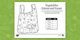 Sorting Fruits and Vegetables Cut and Paste Worksheet