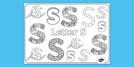 Letter S Colouring Page | Colouring Sheets (teacher made)