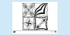 FREE! - Tapa Cloth Colouring | Colouring Sheet - Twinkl