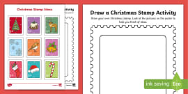 Design a Christmas Postage Stamp Activity (teacher made)