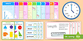 KS1 Maths Measuring Length A4 Display Poster