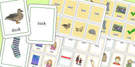 Final G Sound Word Cards (teacher made)