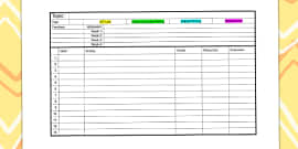 EYFS Editable Yearly Overview Template (teacher made)