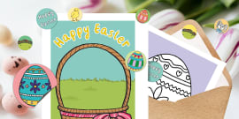 Decorate an Easter Egg - Sticker Activity (teacher made)