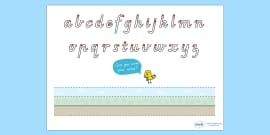 Ground, Grass, Sky Upper and Lowercase Alphabet Strip