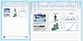 Winter Short Burst Writing Template