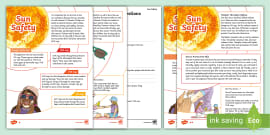 Sun, Sea and Beach Safety Differentiated Reading Comprehension Activity,