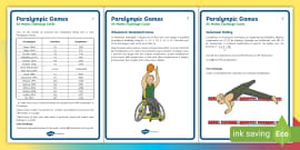 LKS2 Paralympics Maths Challenge Cards (teacher made)