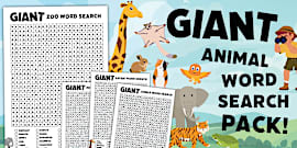 Animal Word Search Puzzle Pack - Twinkl Puzzled - kids