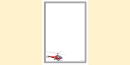 FREE! - Helicopter Page Border | Page Borders | Twinkl