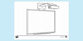 FREE! - Whiteboard Colouring Sheet (teacher made) - Twinkl