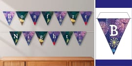 Bonfire Night Display Photo Bunting (teacher made) - Twinkl