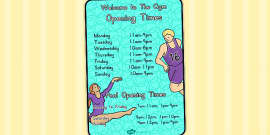 Gym Role Play Open Sign (teacher made) - Twinkl