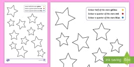 Star Colouring Comprehension Sheet - Literacy Sheets