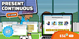 ESL Present Continuous Lesson {Kids}