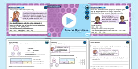 Inverse Operations Activity Pack - Year 3 Worksheets