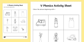 w Phonics Colouring Worksheet / Worksheet - Twinkl