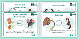 Level 6 Physical Grammar Mnemonic Punctuation Table Strips