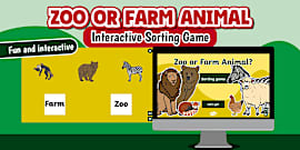Farm Animals Interactive Pairs Game