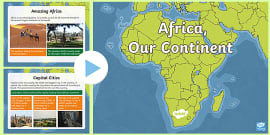 Topographic Map of Africa with Labels (teacher made)
