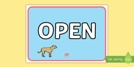 DIY Shop Role Play Open Sign