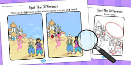 KS1 Aladdin Differentiated Reading Comprehension Activity